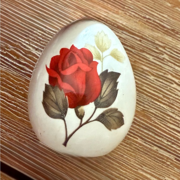Source Unknown | Accents | Vintage Decorative Porcelain Egg With Red ...